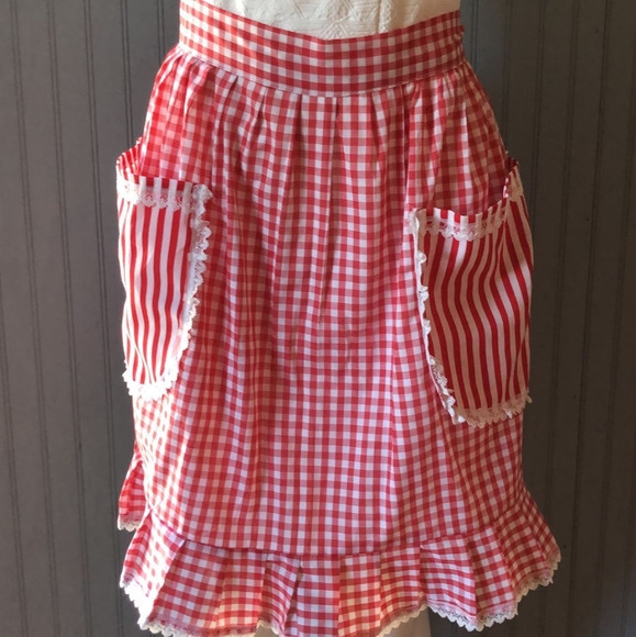 hand made | Kitchen | Apron Mandil Kitchen Apron Artisan Floral Pocket ...